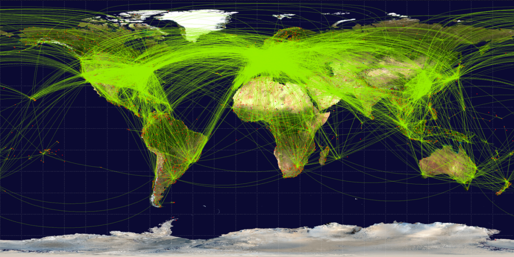 World Flight Map