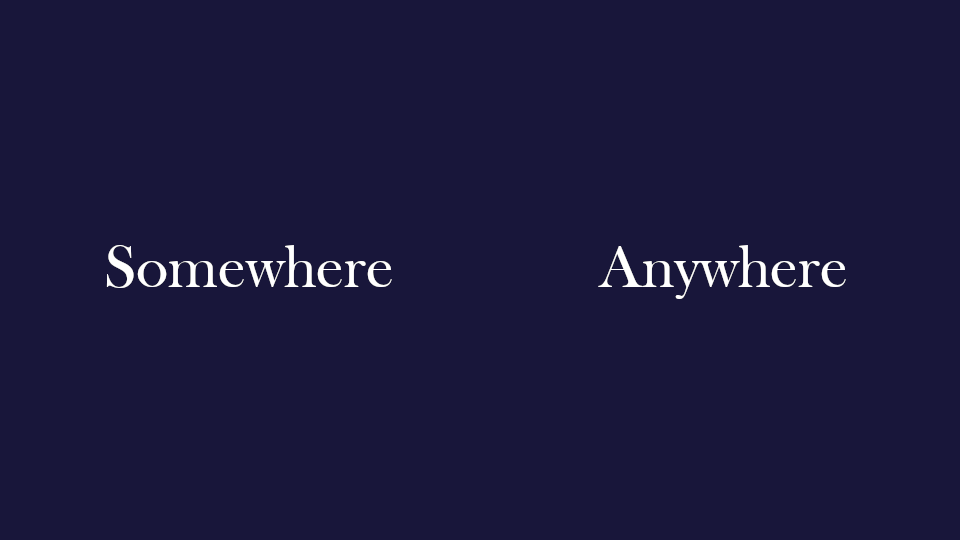 Somewhere vs Anywhere